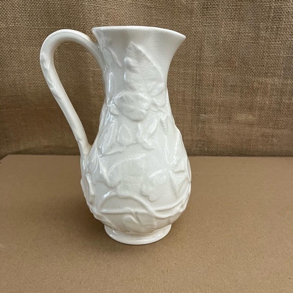 Spode | Dining | Vintage White Spode Milk Pitcher Raised Morning Glory ...